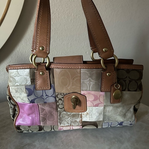 Coach | Bags | Coach Multicolor Patchwork Shoulder Bag | Poshmark